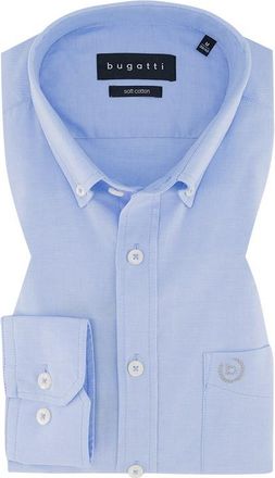 Bugatti Herren Hemd blau Baumwolle