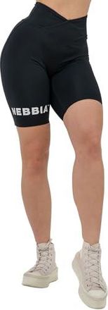 NEBBIA Nebbia Short de gym pour femme avec taille haute en V et compression - Short de fitness pour femme - Short de sport court pour femme - V&ecirc;tement de spo