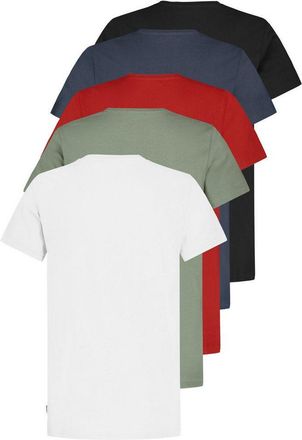 Sublevel T-Shirt Herren Basic Shirt 5er Pack schwarz und wei&szlig; (5-tlg) Basic Shirt Sparpack