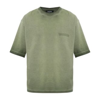 Dsquared2 Logo Loose Fit T-Shirt - - Tops - Herren - Gr&uuml;n - 3XL