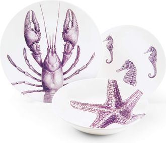 Excelsa 63034 Flore et Faune Platzset, Keramik, violett