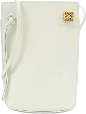Loewe Pre-owned Sac bandouli&egrave;re en cuir Dice Pocket - Femme - Pre-owned - Blanc - Taille: ONE Size