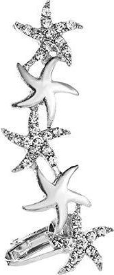 Generic Or Argent Couleur Mode Pas perc&eacute; Oreille Clip Manchette Boucles doreilles Cristal Pierre grimpeur Piercing Boucles doreilles pour Les Femmes Amant cad