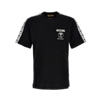 Moschino Schwarzes Couture T-Shirt Zpj0708 2041 - - Tops - Herren - Schwarzk - S