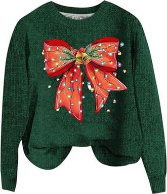 Generic 2026 Sweat-shirt uni confortable pour femmes hauts sans chapeau décontracté couleur unie Noël imprimé Noël à manches longues vêtements de sport pour l