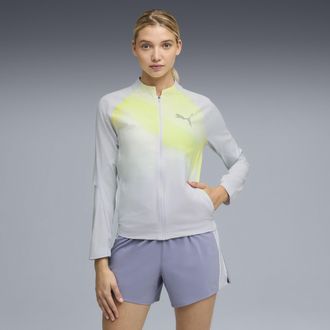Puma Lightspeed ULTRAWEAVE Graphic Laufjacke Damen, Kleidung, Grau, XXL