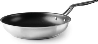 Lacor 47428 - Origin Antihaft-Bratpfanne, Edelstahl 18/10, QuanTanium Antihaftbeschichtung, PFO-frei, Sandwich-Thermodiffusorboden, Handwäsche, Induktionsge