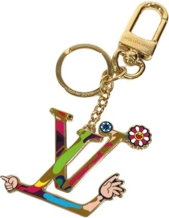 Louis Vuitton unisex, Pre-owned, Multicolore, Taille: ONE Size Porte-cl&eacute;s en m&eacute;tal Pre-owned