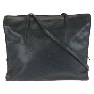 Prada Pre-owned Leder Schultertasche - - Pre-owned - Damen - Schwarzk - ONE SIZE