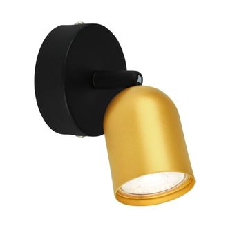Briloner Leselampe, Wandleuchte Innen, Lampe, Wandlampe Innen, Schwenkbar, Wohnzimmerlampe, Schwarz-Gold