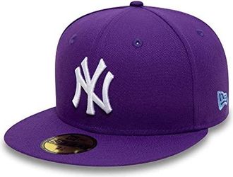 New Era Casquette 59FIFTY NFL NBA MLB Limited Edition pour homme, Yankees New York violet/blanc, 55-56