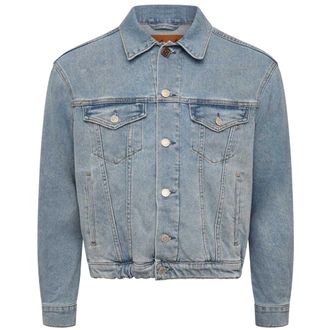 Replay Jeansjacke f&uuml;r Damen, Punkt Kragen (Blau)