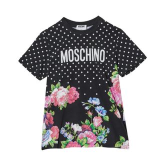 Moschino Femme, Tops, Multicolore, Taille: 42 FR Dots And Roses T-Shirt
