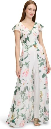 Vera Mont Damen Jumpsuit kurzarm 40, Cream/Rosé