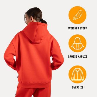 Smilodox Hoodie Lyanna, Oversize Kapuzenpullover Langarm Sweatshirt, weicher Stoff K&auml;ngurutasche B&uuml;ndchen Pulli warm und bequem Streetstyle Alltag