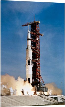 Posterlounge Apollo-11-Raumfahrzeug hebt vom Kennedy Space Center ab Acrylglasbild von NASA 70 x 100 cm Wandbilder Wanddeko