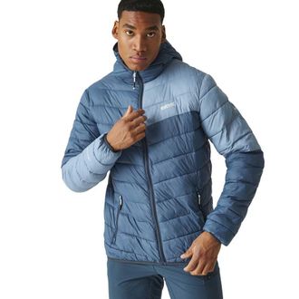 Regatta Herren Regatta Mens Hooded Hillpack II Jacket Regatta Herren HillPack II Packaway Wattierte Jacke mit Kapuze, Moonlight Denim/Coronet Blue