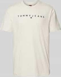 Tommy Jeans Regular Fit T-Shirt aus reiner Baumwolle mit Label Stitching