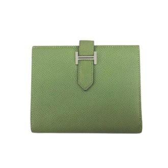 Herm&egrave;s Pre-owned Bearn Compact Vau Epsom Wallet - Femme - Pre-owned - Vert - Taille: ONE Size