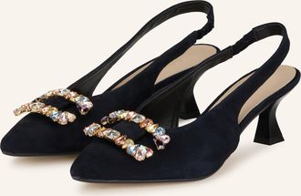 Darling Harbour Darling Harbour Slingpumps Mit Schmucksteinen blau
