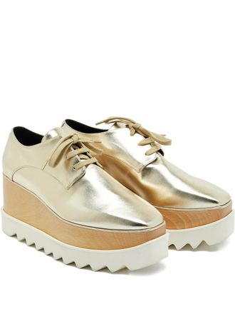 Stella McCartney Elyse Plateau-Sneakers mit Sternschliff - Gold