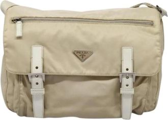 Prada unisex, Pre-owned, Beige, Taille: ONE Size Sac bandoulière en nylon Pre-owned