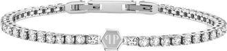 Philipp Plein bracelet Plein Tennis Royal serti de cristaux - Argent