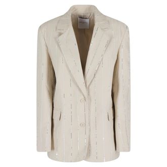Isabelle Blanche Sequined Blazer - - Jackets - Damen - Beige - XS
