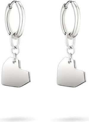 Liebeskind BERLIN Boucles doreilles en forme de coeur - Boucles doreilles et cr&eacute;oles en acier inoxydable au design populaire Liebeskind Broken-Heart - Bijou pour