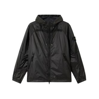 Stone Island Homme, Vestes, Gris, Taille: XL Veste légère à capuche en ripstop