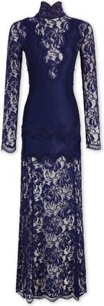 Paco Rabanne Spitzen-Maxikleid - - Dresses - Damen - Blau - S