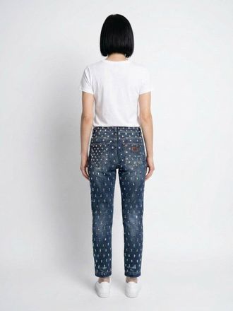 Dolce & Gabbana Womens Multicolor Cotton Boyfriend Jeans Clothing