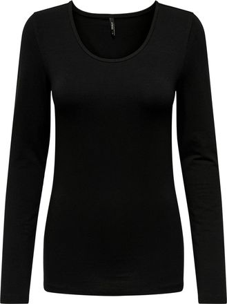Only Damen Onllive Love Ls O-Neck Top 3-Pack Cs JRS, Black/Pack:2 Black, M