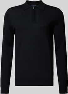 Christian Berg Strickpullover aus Merino-Mix mit Umlegekragen