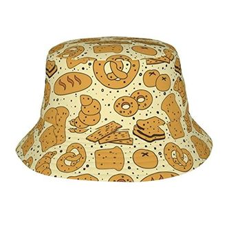 Generic Imprimé Chapeau de Plage Pointe de Pain Croissant Chapeaux de Visière Anti-UV Extérieur Casquette pour Filles Camping Golf