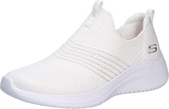 Skechers Femme Classy Charm Basket, White Knit/Trim, 40 EU