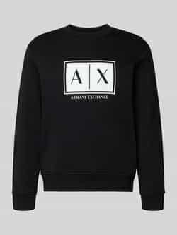 A|X Armani Exchange Sweatshirt mit Logo-Print und Rundhalsausschnitt