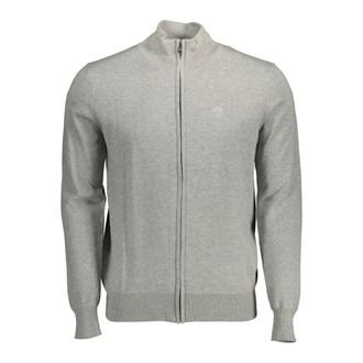 North Sails Elegante graue bestickte Strickjacke - - Knitwear - Herren - Grau - 2XL