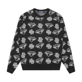 Billionaire Boys Club Grafik Strickpullover Schwarz/Ecru - - Knitwear - Herren - Schwarzk - L