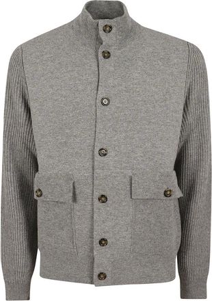 Lardini Giubbino Double en Maille - Homme - Pulls - Gris - Taille: XL