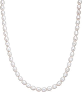Valero Pearls Halskette - Sterling Silber Perlen-Kette S&uuml;&szlig;wasser-Zuchtperle - Gr. unisize - in Wei&szlig; - f&uuml;r Damen