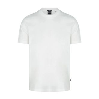 HUGO BOSS Homme, Tops, Blanc, Taille: 2XL T-shirt Mercerisé Blanc Coupe Slim