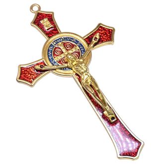 Soimiss Goldfarbenes Metallkreuz Ornament mit Glatter Oberfl&auml;che Dekoratives Wandkreuz f&uuml;r Gebetsschmuck und Christliche Wohnkultur
