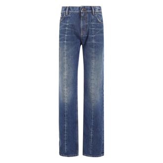 Versace Femme, Jeans, Bleu, Taille: W28 Pant Denim Non Stretch Dirty Wash