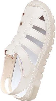 Generic Sandales de sport pour femme - Creuses - Plates - Couleur unie - Douces - Respirantes - Chaussures d&eacute;t&eacute; pour femme, beige, 39 EU