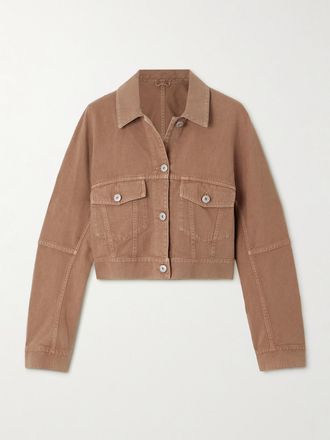 Brunello Cucinelli Verkürzte Jeansjacke - Braun