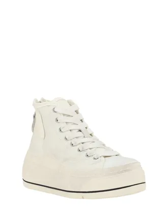 R13 Womens High Top Sneakers Ecru