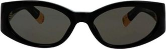 Jacquemus Lunettes de soleil Ovalo - Femme - Accessoires - Noir - Taille: ONE Size