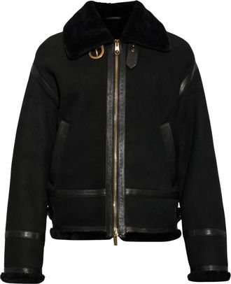Versace Lammfellmantel mit Taschen - - Jackets - Herren - Schwarzk - L