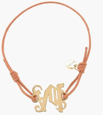 Palm Angels Cord Slider Bracelet with Gold Monogram size Unica